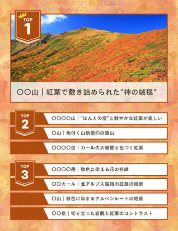 YAMA HACK読者が選んだ！この秋、紅葉登山に行きたい山ランキング【2025】 | YAMA HACK[ヤマハック]